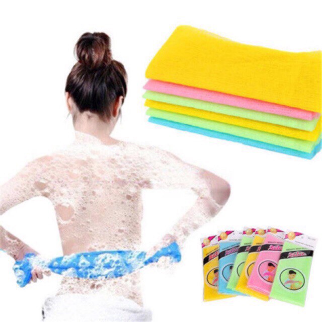 Back Strap Bath Shower Body Sponge Scrubber Spa Brush Body Scrub Salux ...