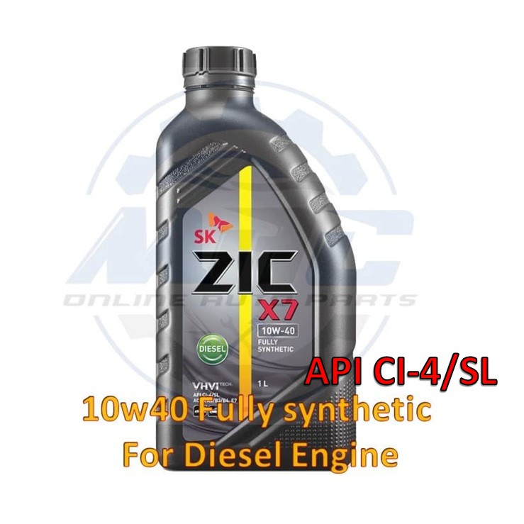 ZIC X7 10w-40 Fully Synthetic Diesel Engine oil 1 Liter | Shopee ...