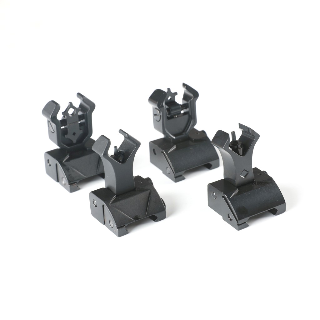Tactical ar15 folding flip up front rear sight iron sight set dual ...