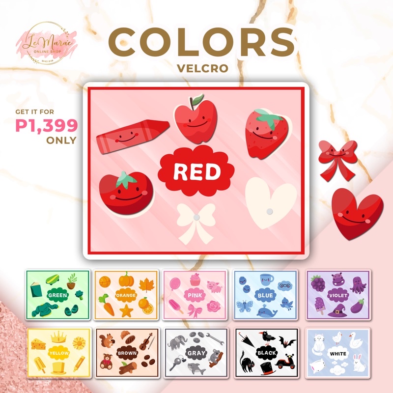 COLORS SOLO PAGES - Laminated Velcro Busy Book Interactive Worksheets ...