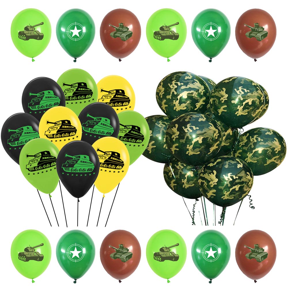 Camouflage Latex Ballons Fighter Foil Balloon Tank Balloons Military ...