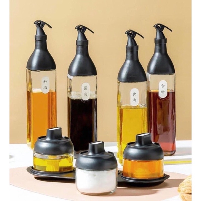 Cooking Oil Vinegar Liquid Condiments Dispenser Bottle 500ml | Shopee ...