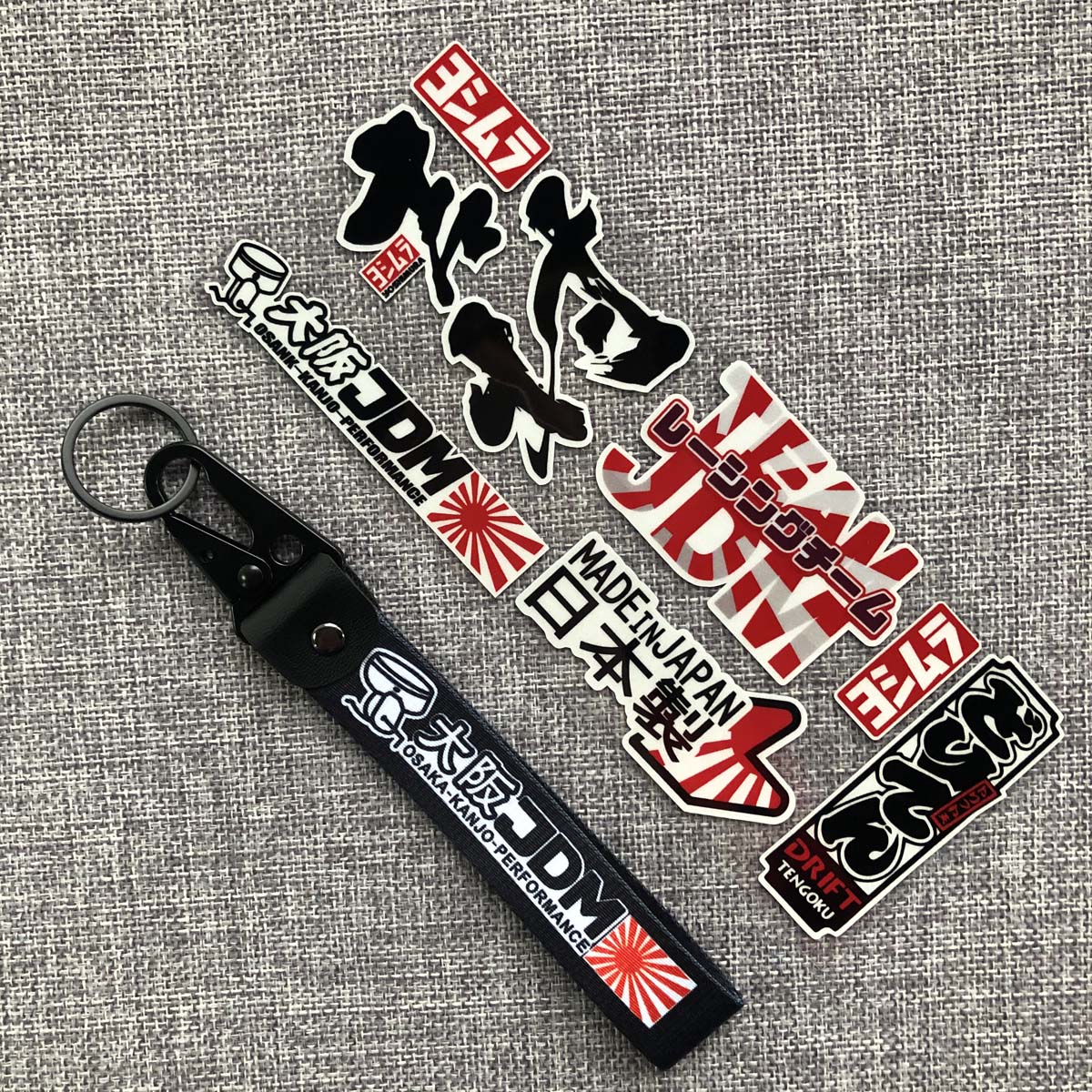 Motorcycle Reflective Sticker Laser Sidebar JDM Yoshimura Bike Nylon ...