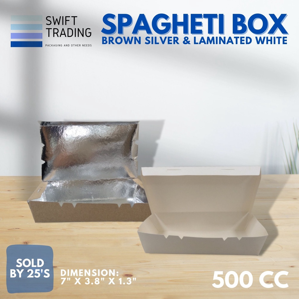 Paper Meal Box/ Takeout Box 500cc Spaghetti Meal Box Lunch Box (White ...