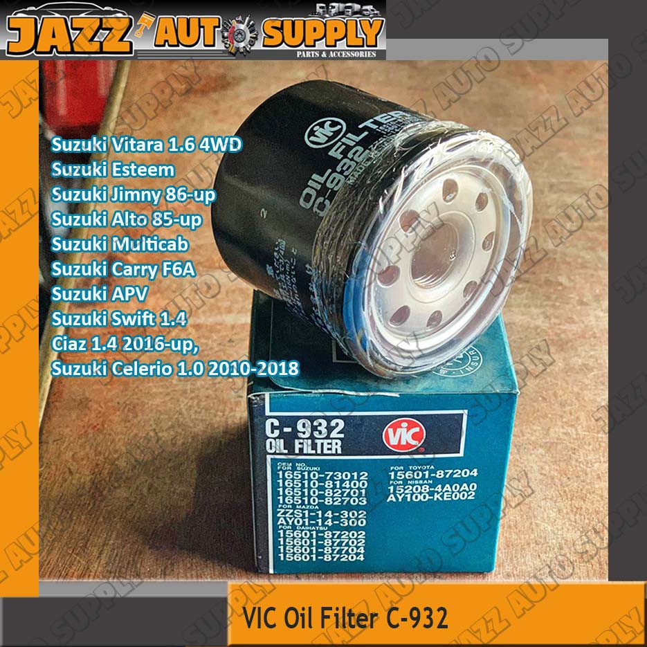 Vic Oil Filter C-932 For Suzuki Swift | Celerio | MultiCAB | Shopee ...