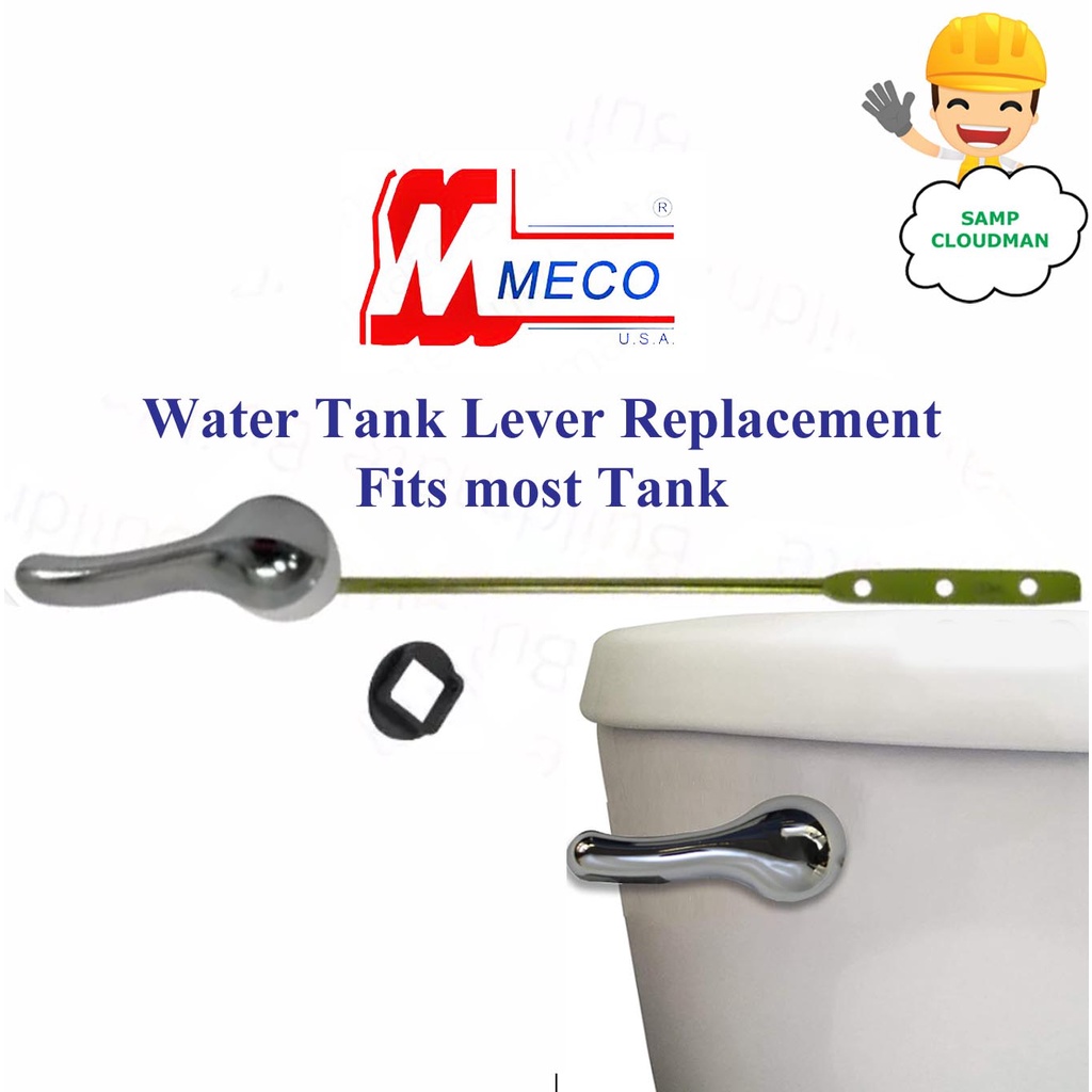 Meco Toilet Tank Lever Replacement with Universal Rubber Adapter ...