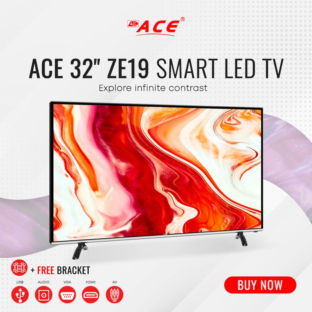 ACE 32" Slim HD Smart TV Black LED-808 ZE19 Smart TV-Android-HDR ...