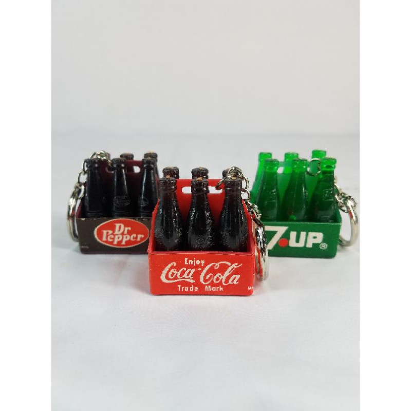 Vintage Coke Coca-Cola, 7 Up, Dr. Peper Mini 6 Pack Collectible Key ...