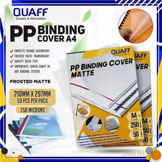 QUAFF Clear PVC Binding Cover Short / A4 / Long Size 200 Microns (100 ...