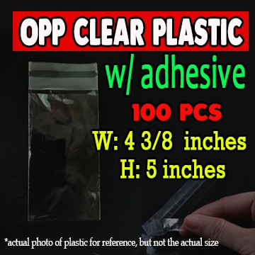 (100PCS) ADH 4 3/8 x 5 OPP PLASTIC PACKAGING WITH ADHESIVE - PFL Store