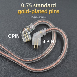 FAAEAL KZ ZSN PRO Earphone Upgraded Cable 2 Pin 0.75mm Replacement ...