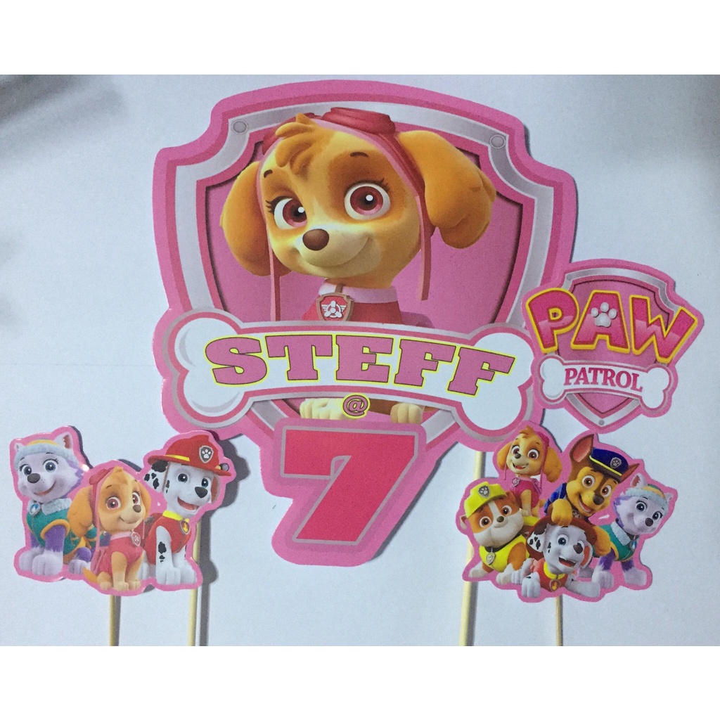 Customized PAW PATROL (GIRL) Cake topper | Shopee Philippines