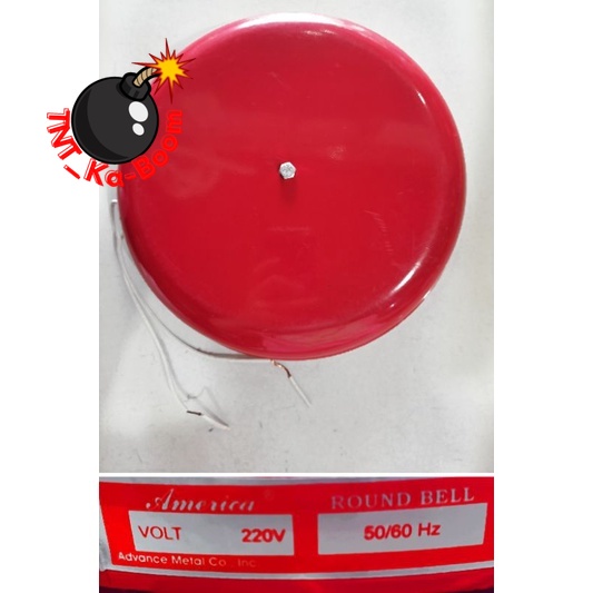 School Fire Alarm | AC 220V 254mm | Dia Round Shape Electric Bell Red ...
