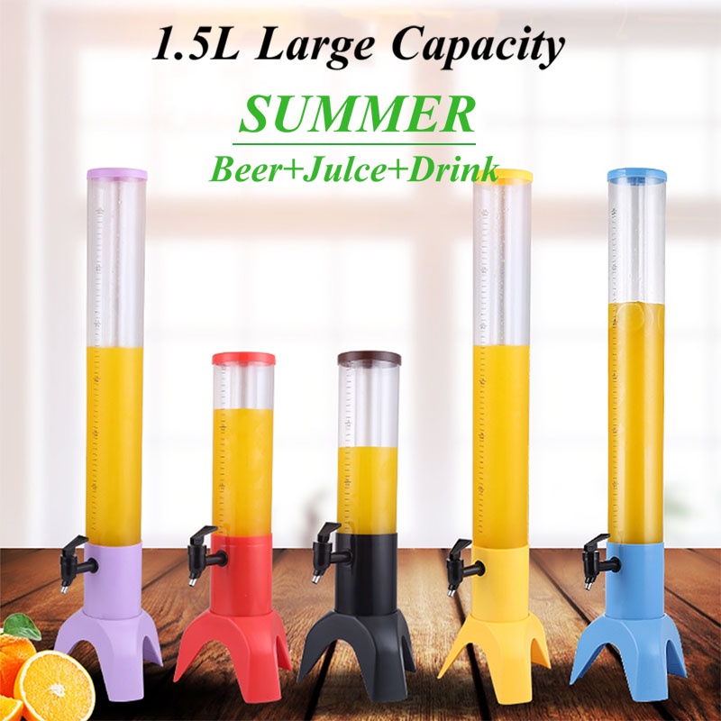 Beer Tower Dispenser 1.5 Liters Bar Party Beverages juice beer Beer ...