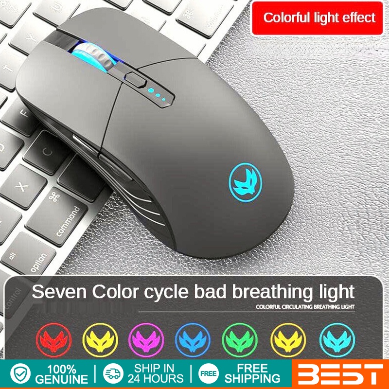 Wireless Rechargeable Bluetooth Mouse Silent Gaming Mouse 2.4G USB ...