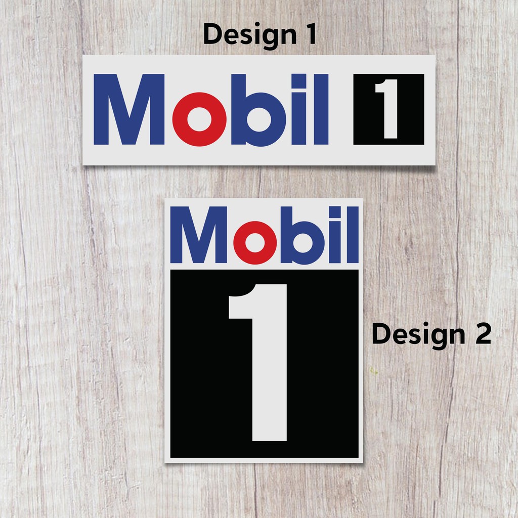 Mobil1 logo, vinyl laminated sticker | Shopee Philippines