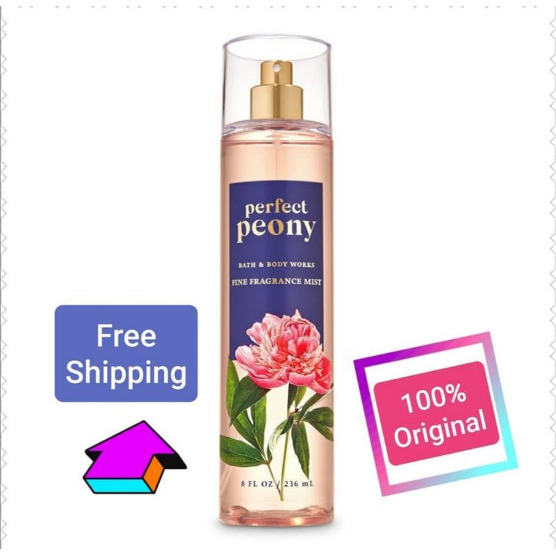 Bath and Body Works Fragrance Body Mist Perfect Peony | Shopee Philippines