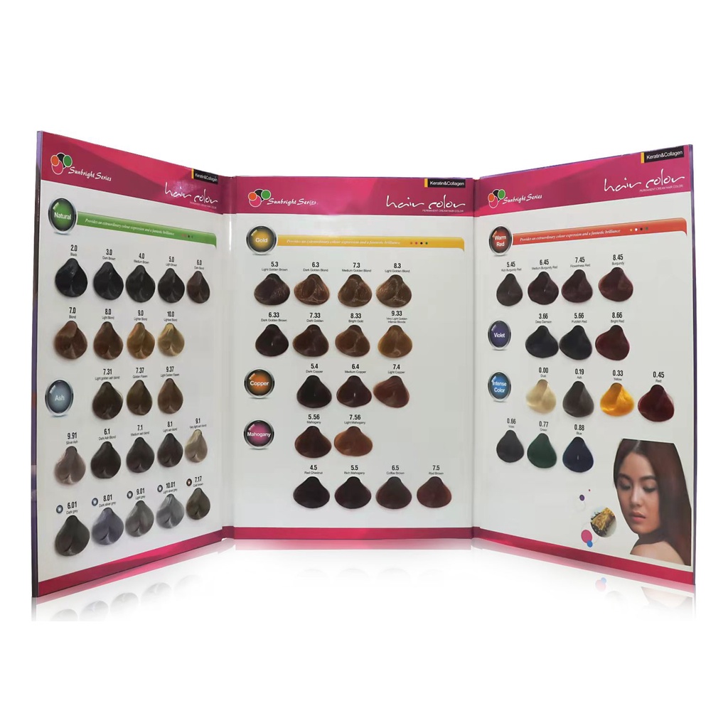 Sunbright Series Hair Color Chart Available in 50 Shades | Shopee ...