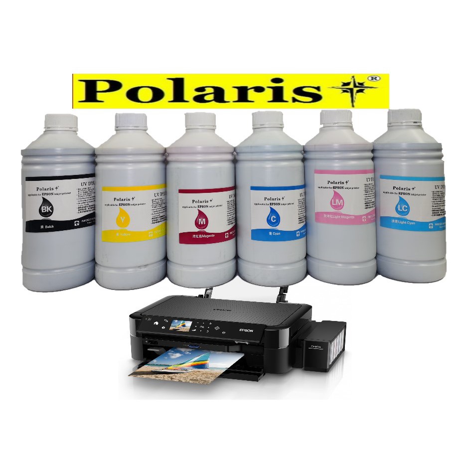 Compatible Epson refill ink 1 LITER, Polaris photo quality UV dye Ink ...