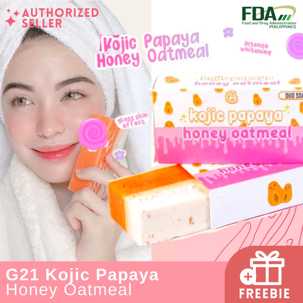 G21 Duo Soap Kojic Papaya Honey Oatmeal Jean Bonillo Whitening Pimple ...