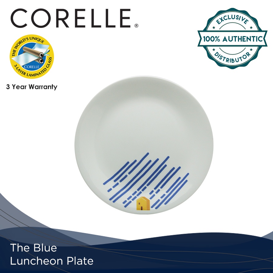Corelle Luncheon Plate The Blue | Shopee Philippines