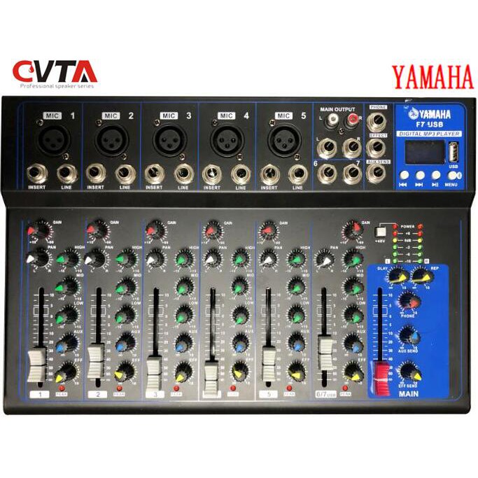 Yamaha F7-USB Mixer 7-channel USB with reverb effect home | Shopee ...