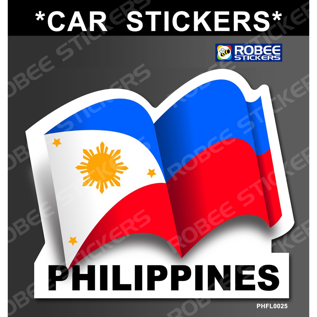 Sticker Decal Philippine Flag Vinyl Die Cut | Shopee Philippines