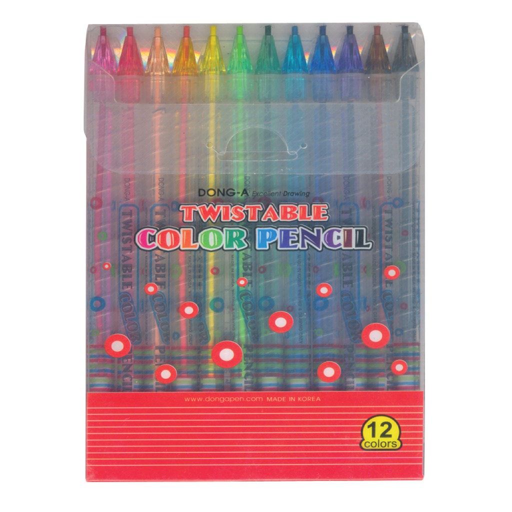 Dong-A Twistable Color Pencil 12 colors [115522] | Shopee Philippines