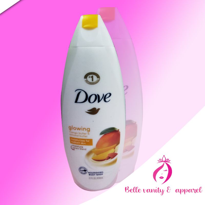 Dove Glowing Mango Butter and Almond Butter (650ml) with freebie ...
