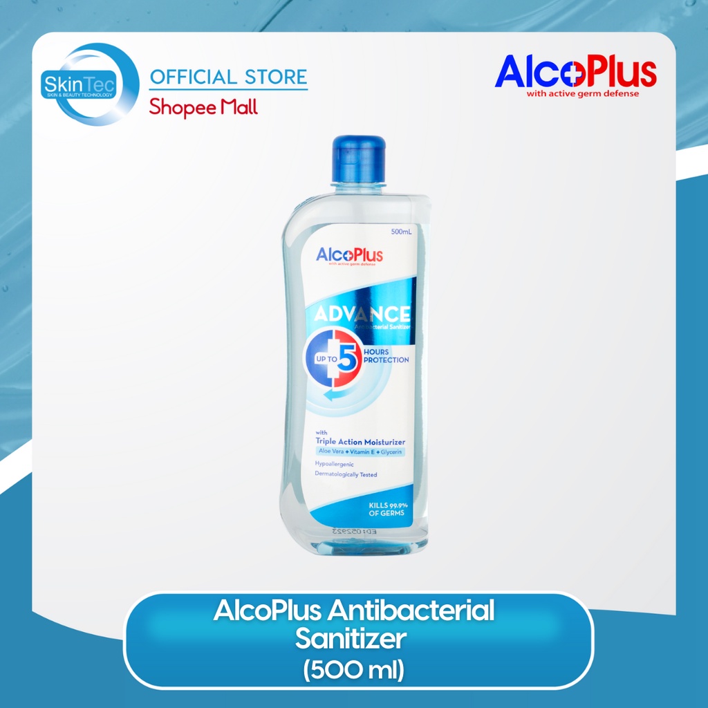 AlcoPlus Advance Antibacterial Sanitizer 500 ml | Shopee Philippines