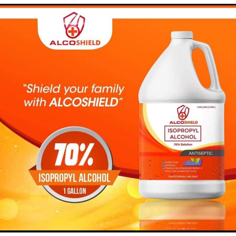 Alcoshield 70% Isopropyl Alcohol 1 Gallon (3.785L) | Shopee Philippines
