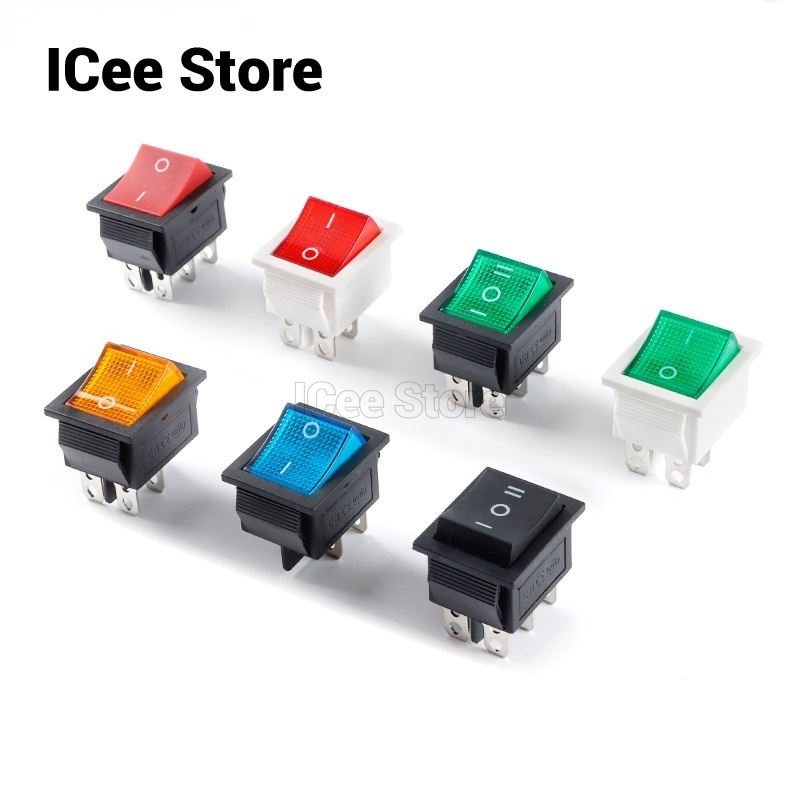 5Pcs KCD4 Rocker Switch 31*25mm 16A/250V AC 20A/125V AC 4Pin 6Pin ON ...