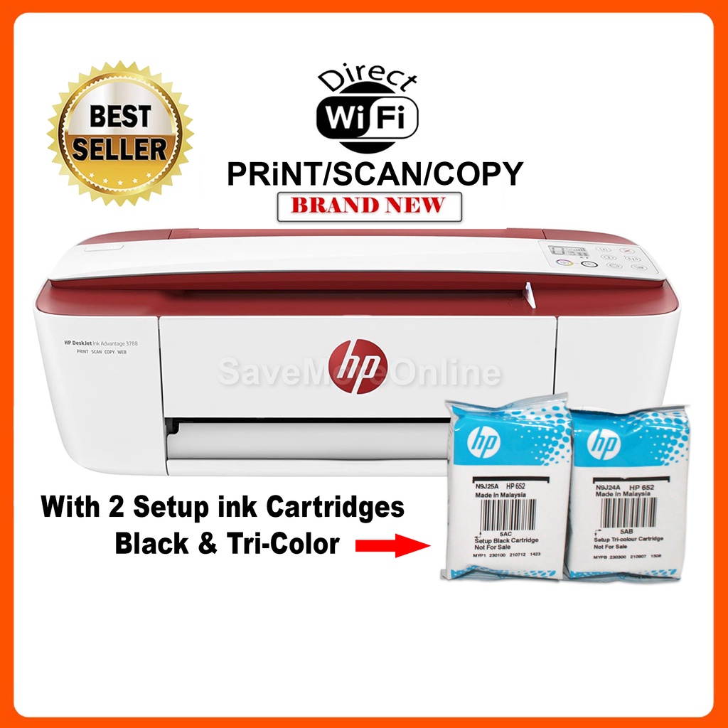 HP Deskjet ink Advantage 3788 All-in-One Wi-Fi/Wi-Fi Direct Printer ON ...