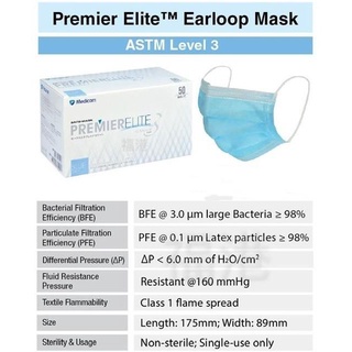 Safe+Mask Premier Elite ASTM Level 3 Earloop Mask | Shopee Philippines