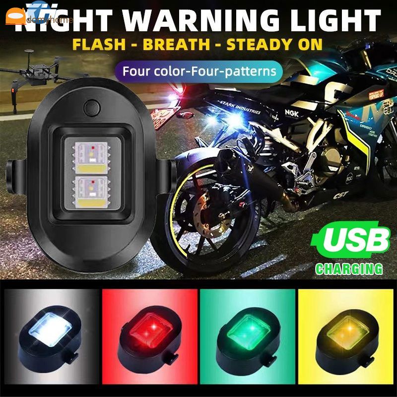 (ready) 3/4/7color usb Rechargeable flashing lights motorcycle bikes Strobe light modified ...