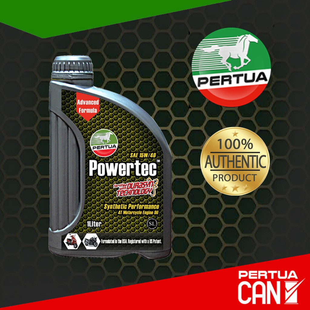 Pertua Powertec Synthetic Performance 4T Motorcycle Engine Oil SAE 15W ...