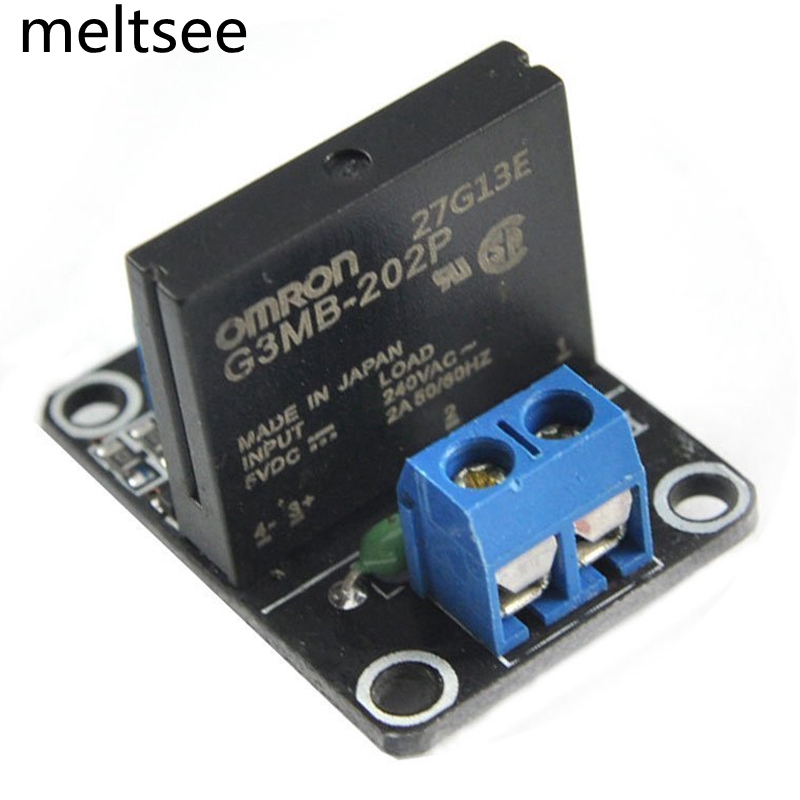 1 Channel 5V DC Solid State Relay Module Board Low Level Trigger G3MB-202P Relay SSR 240V AC 2A ...