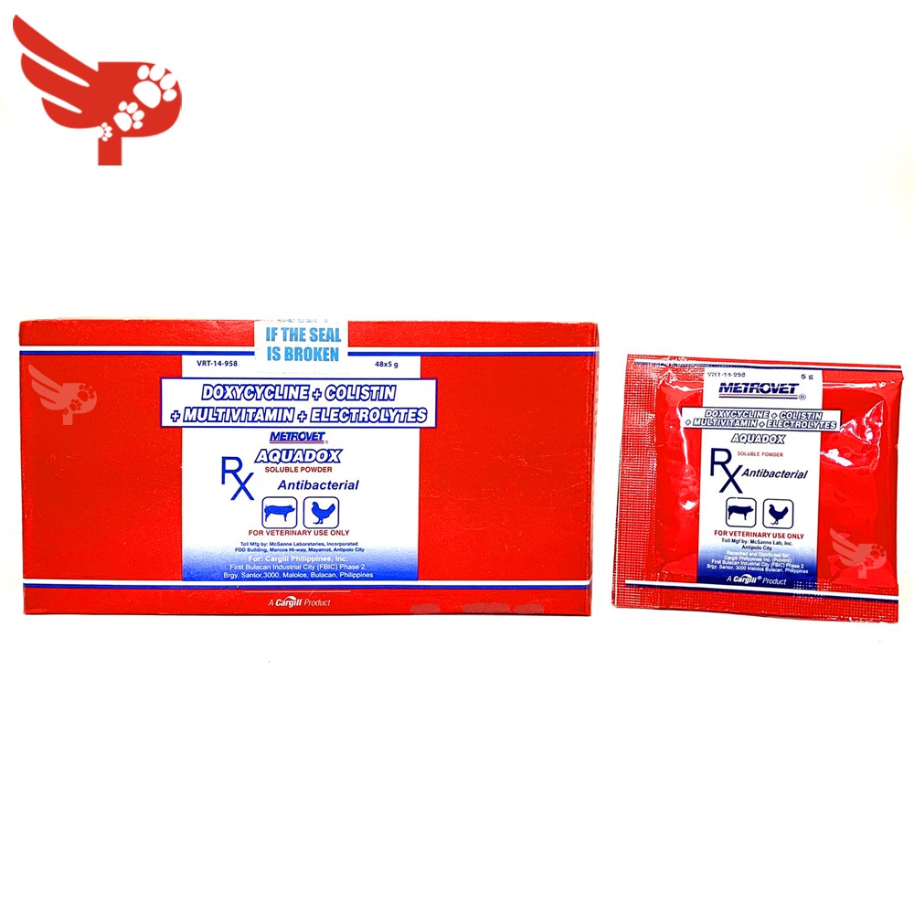 Metrovet AQUADOX 5g Per Sachet - 3 sachets per order - Swine, Pig ...