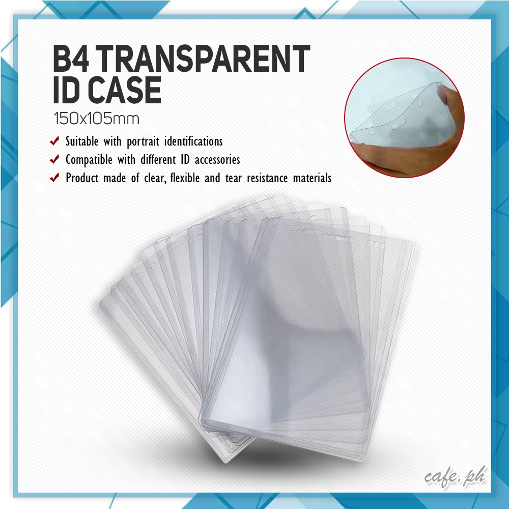 (20pcs) B4 Size Vertical ID Card Holder Plastic Type ID Case 105x150mm ...