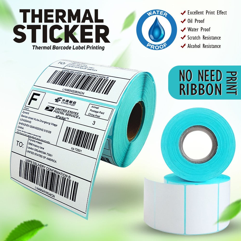 Thermal Sticker / Paper for Shipping Label Waybill 100x100mm 100x150mm ...