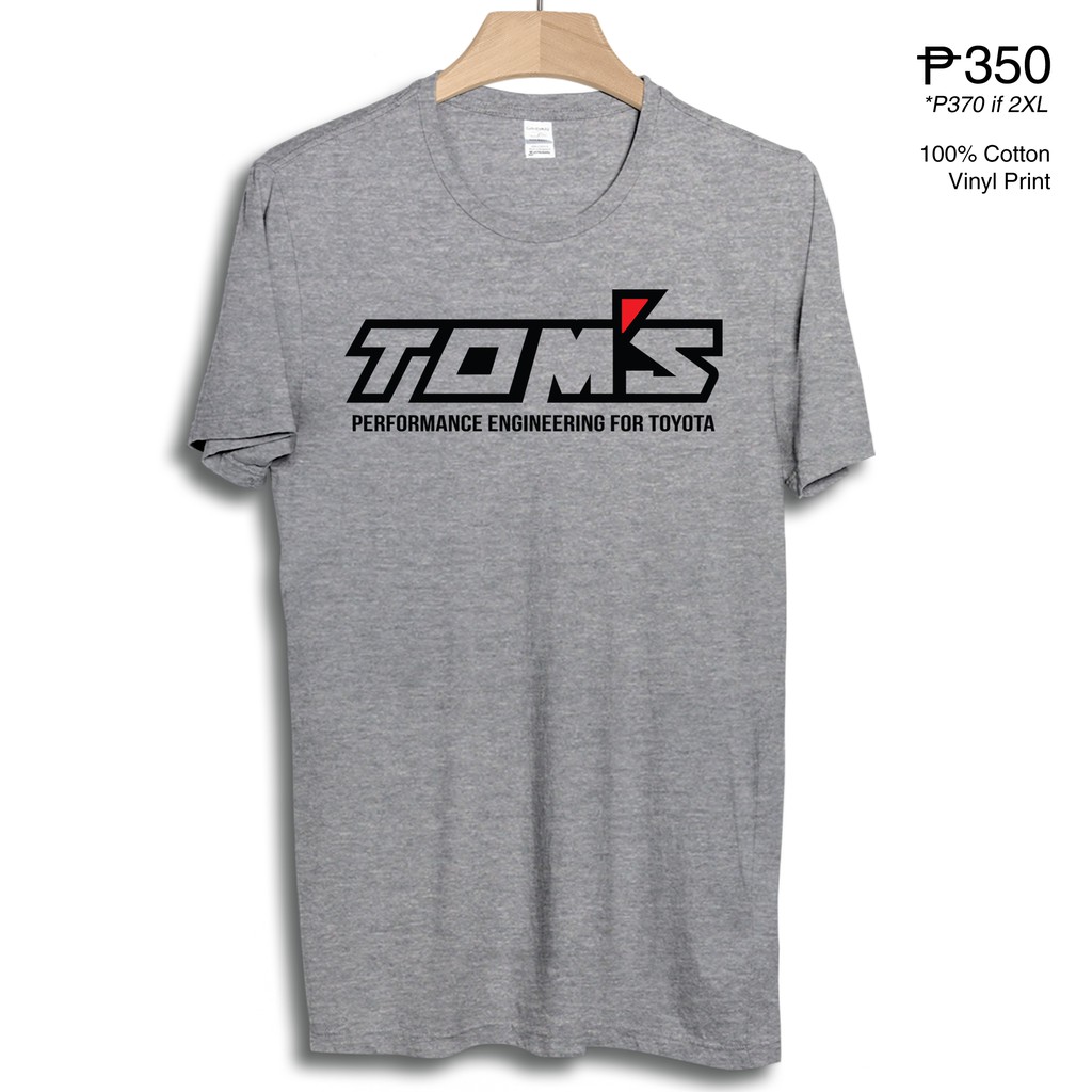 Toyota Toms 2 - JDM Racing Shirt | Japan Race Car Drift Sticker Decal Unisex T-shirt | Lazada PH