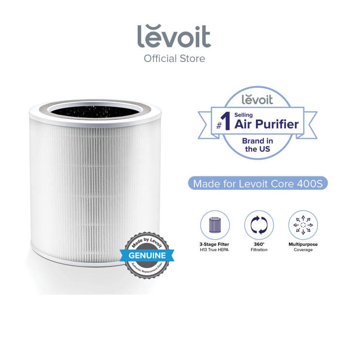 Levoit Core 400S True Hepa 3-Stage Original Replacement Filter, Core ...