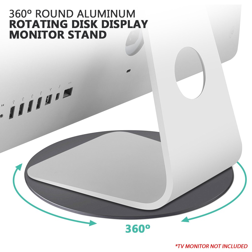 360 Rotation Round Aluminum Rotating Disc Monitor Stand Aluminum ...