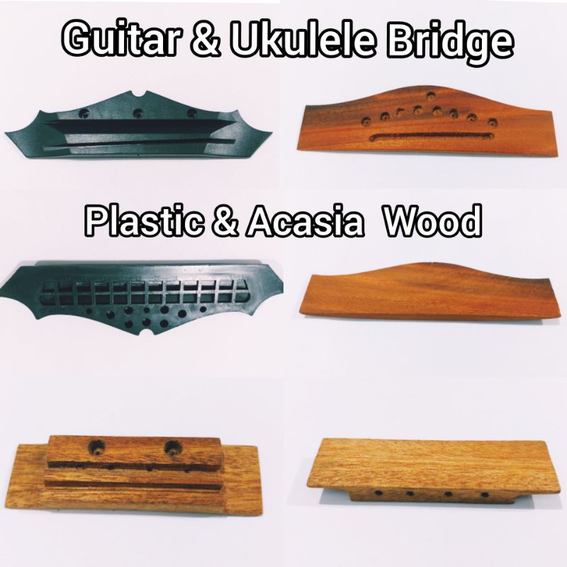 Guitar & Ukulele Bridge (Plastic, Rosewood & Acasia Wood ) | Shopee ...
