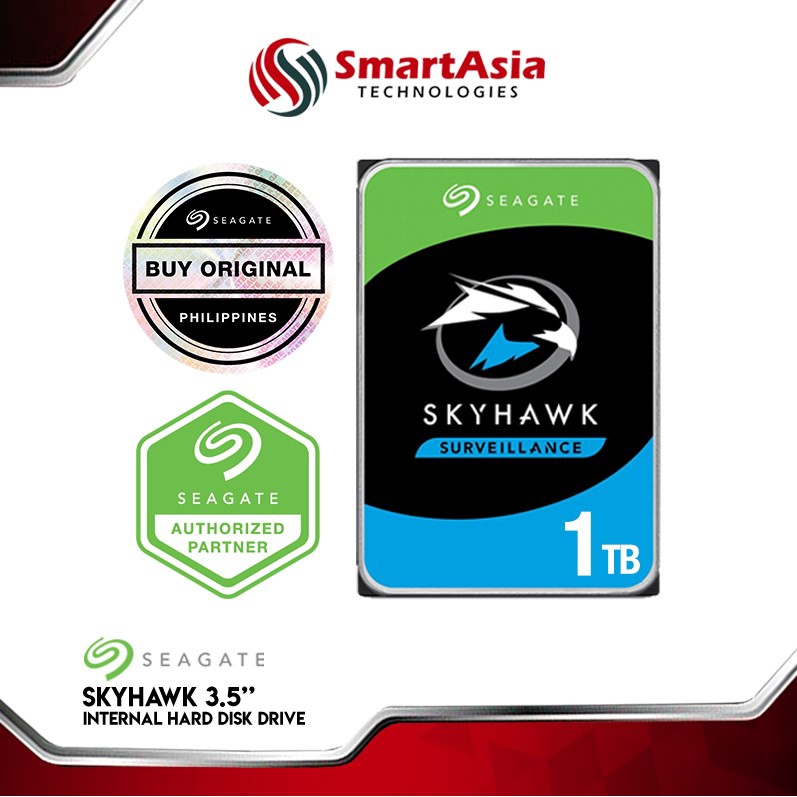 Seagate Skyhawk 1TB Surveillance Hard Disk Drive SATA 3.5 ST1000VX005 ...