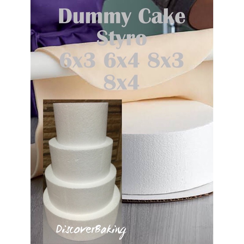 1 pc. Dummy Cake Styro Round | Size: 4x2| 6x2 | 6x4| 8x2 | 8x4 | MUST ...