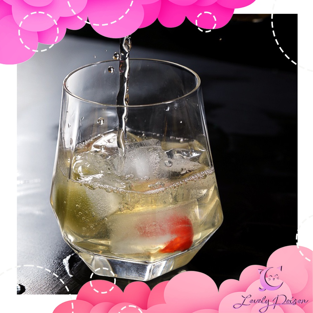 Lovely Poison Transparent Hexagonal Glass 300ml Drinkware Kitchenware ...