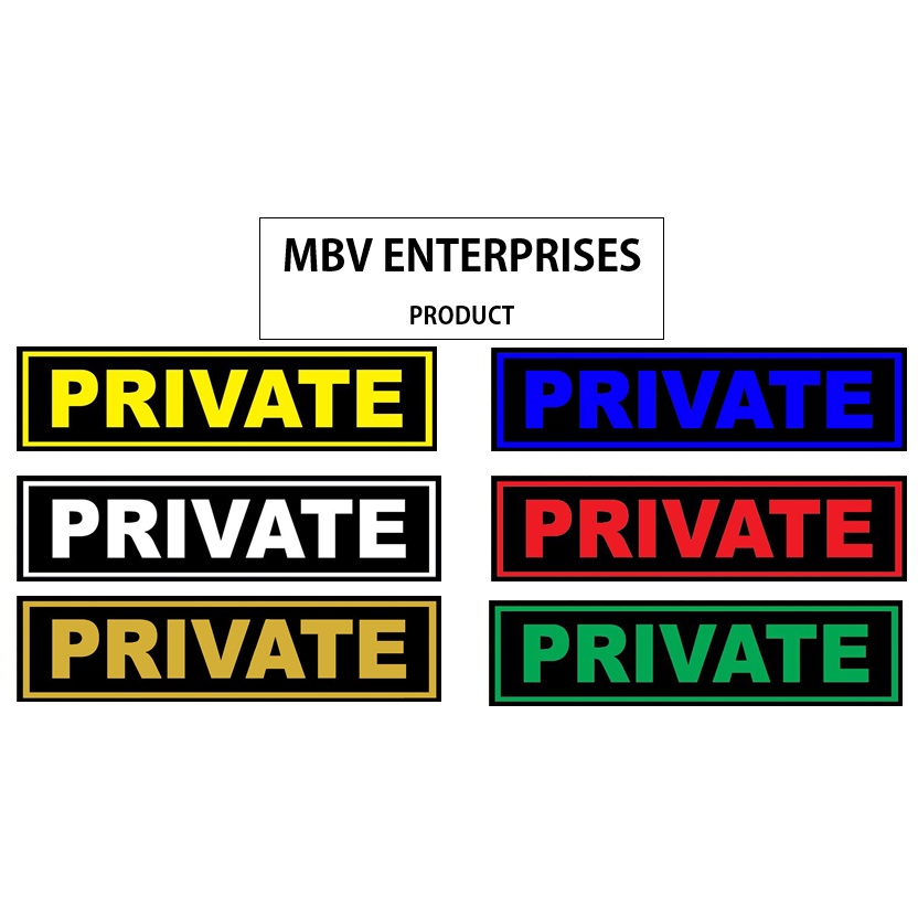 Private Sticker for Jeep and Tricycle Waterproof Laminated | Shopee ...