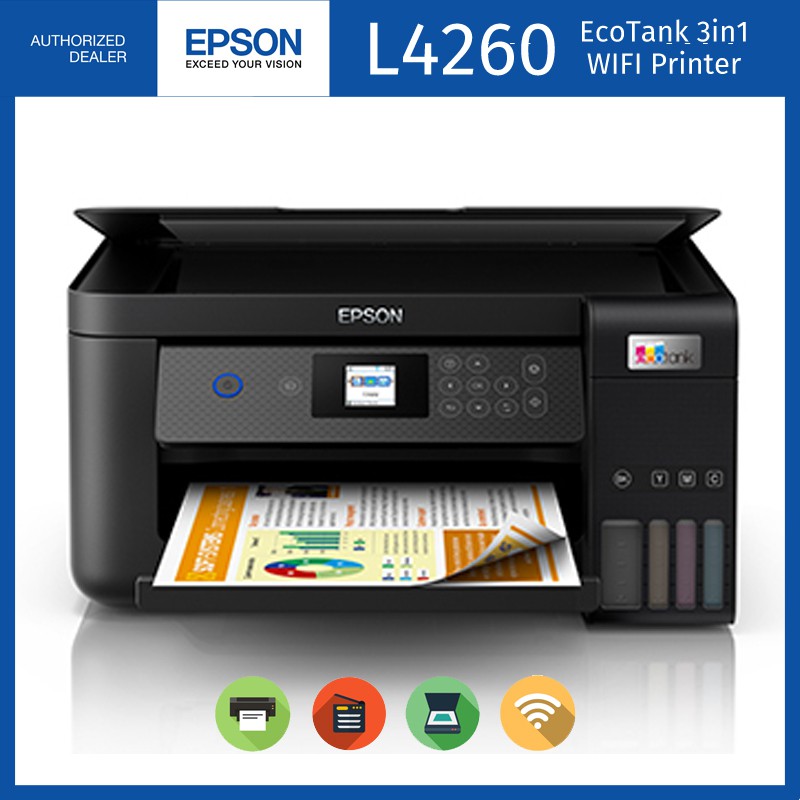 Epson L4260 Printer Scanner Copier or Xerox 3 in 1 CISS Continuous ...