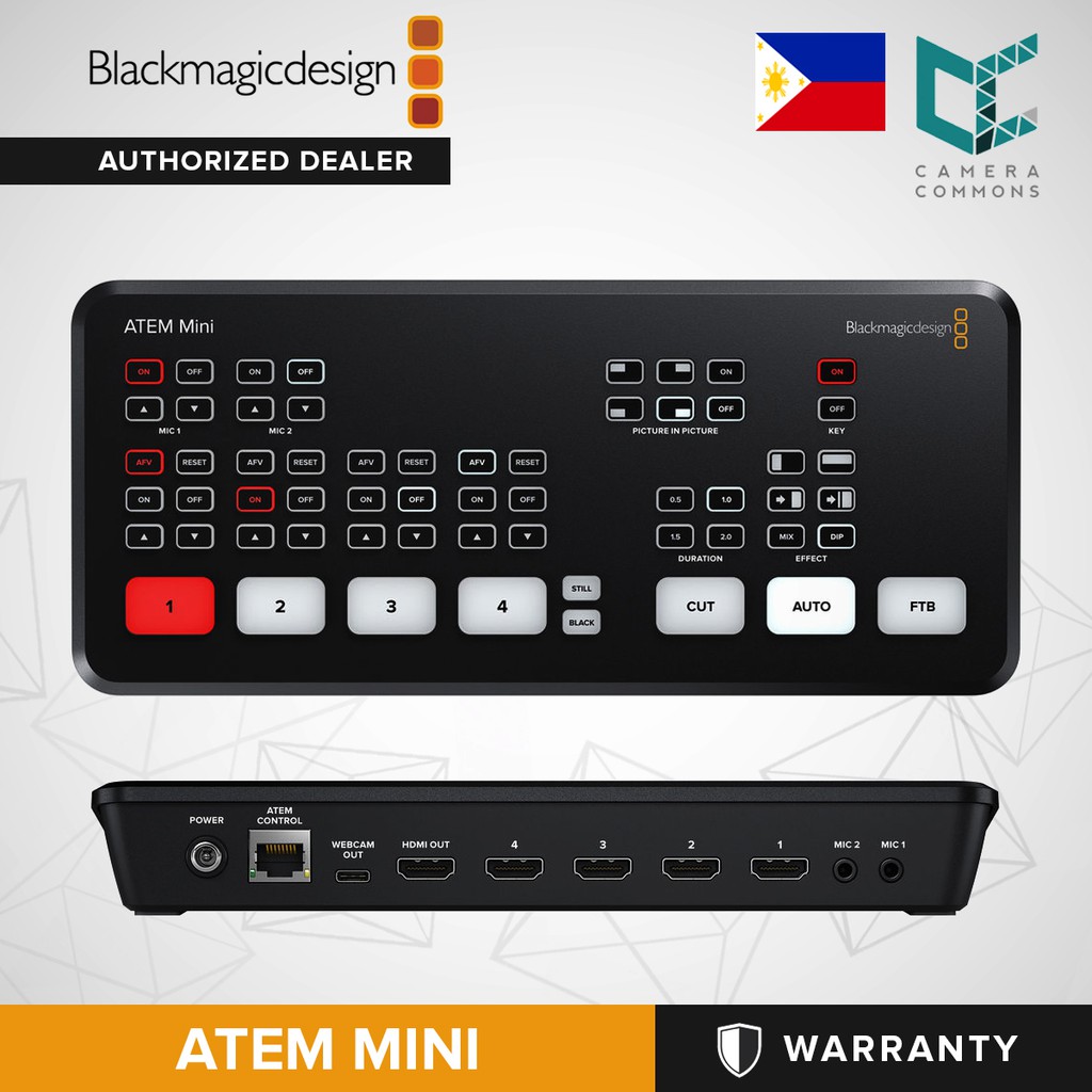 Blackmagic Design ATEM Mini / ATEM Mini Pro HDMI Live Stream Switcher ...